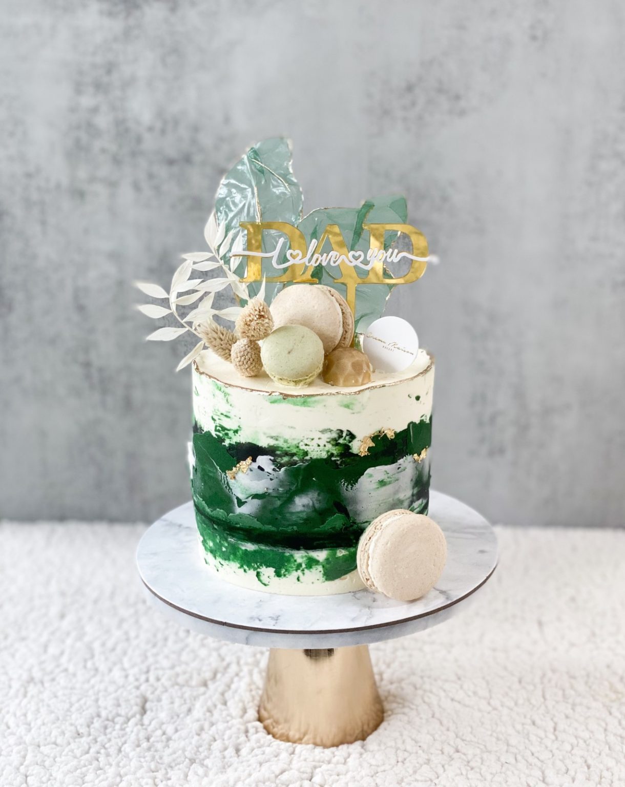 Enzo – Emerald Green Cake - Creme Maison Bakery