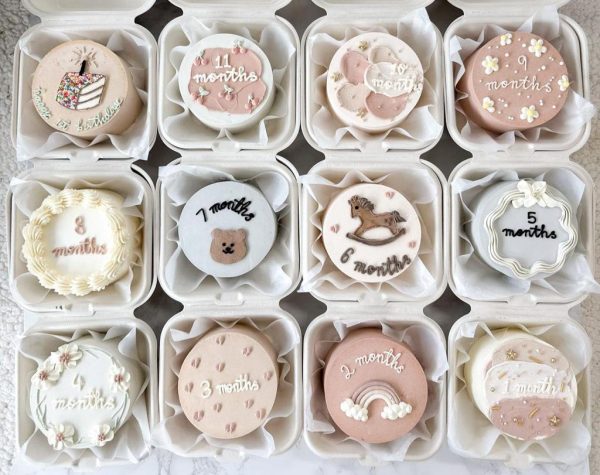 Baby Milestone Bento Cakes - Creme Maison Bakery