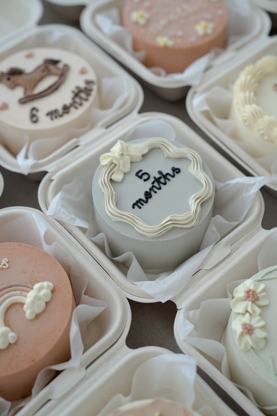 Baby Milestone Bento Cakes - Creme Maison Bakery