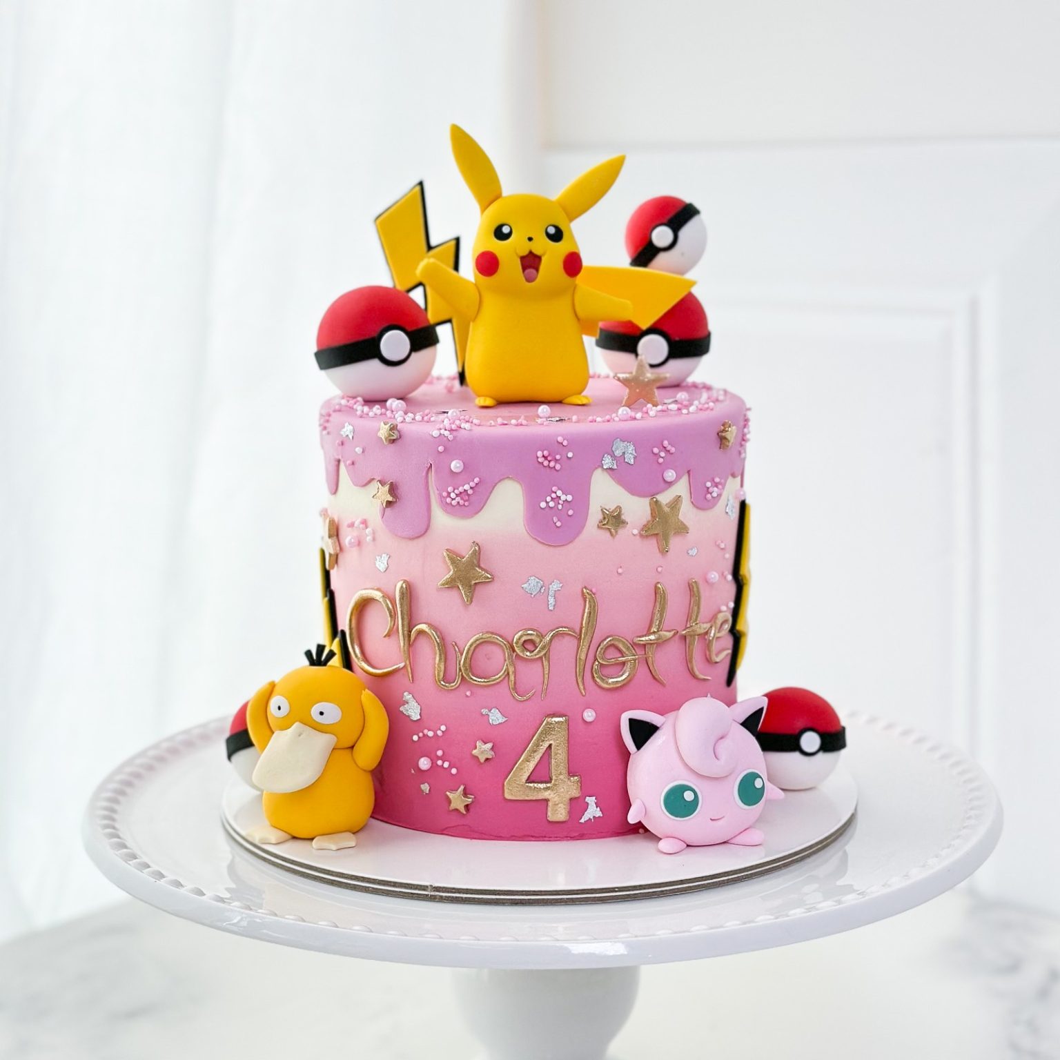 Ava Pink Pokémon Cake - Creme Maison Bakery