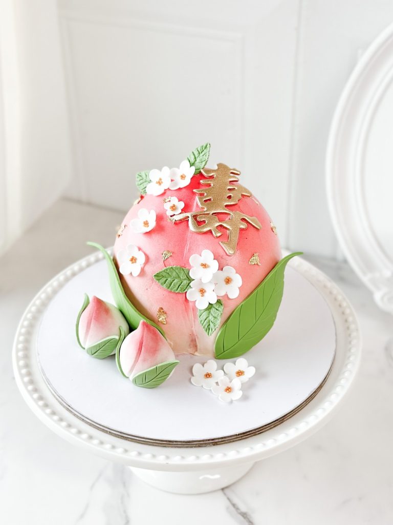 Flourish – Longevity Peach Cake - Creme Maison Bakery