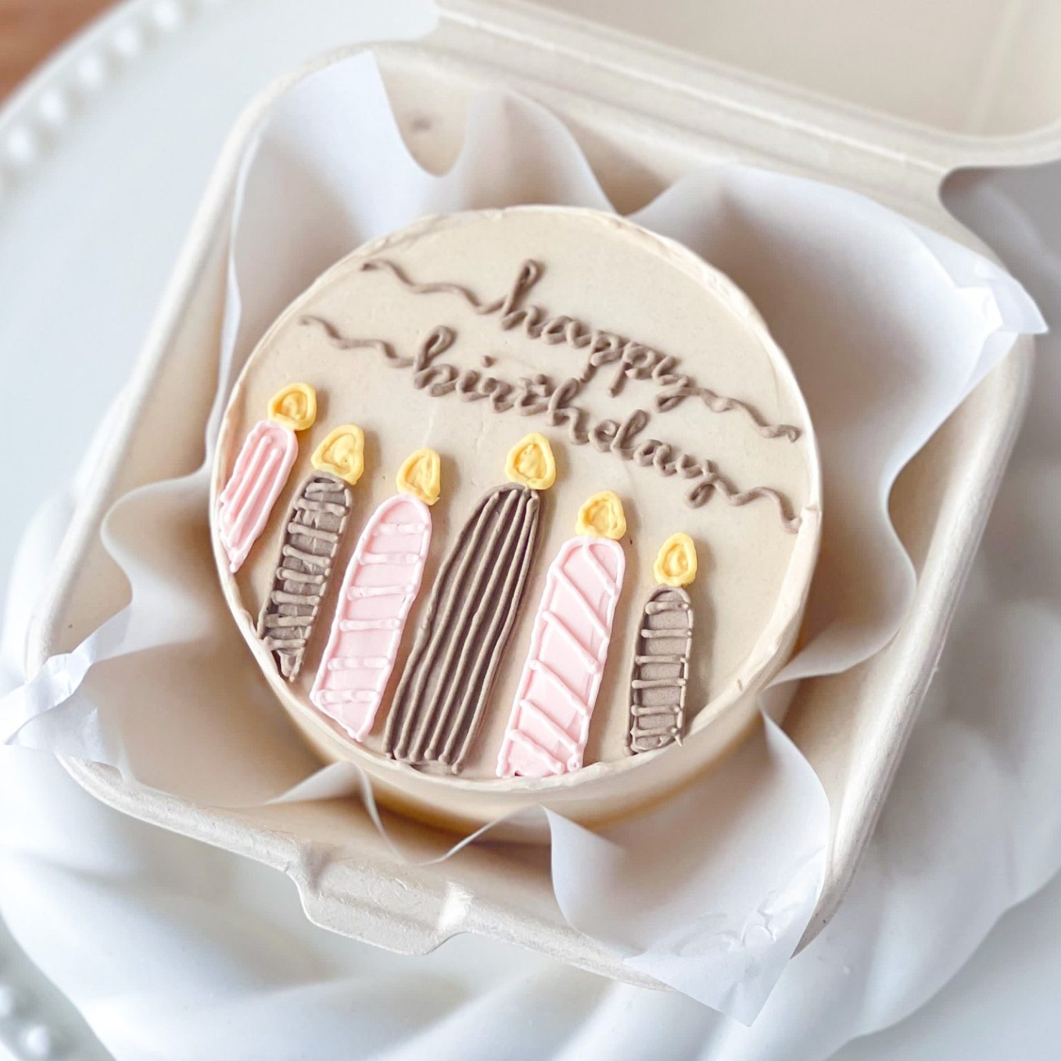 Birthday Candles Bento Cake - Creme Maison Bakery