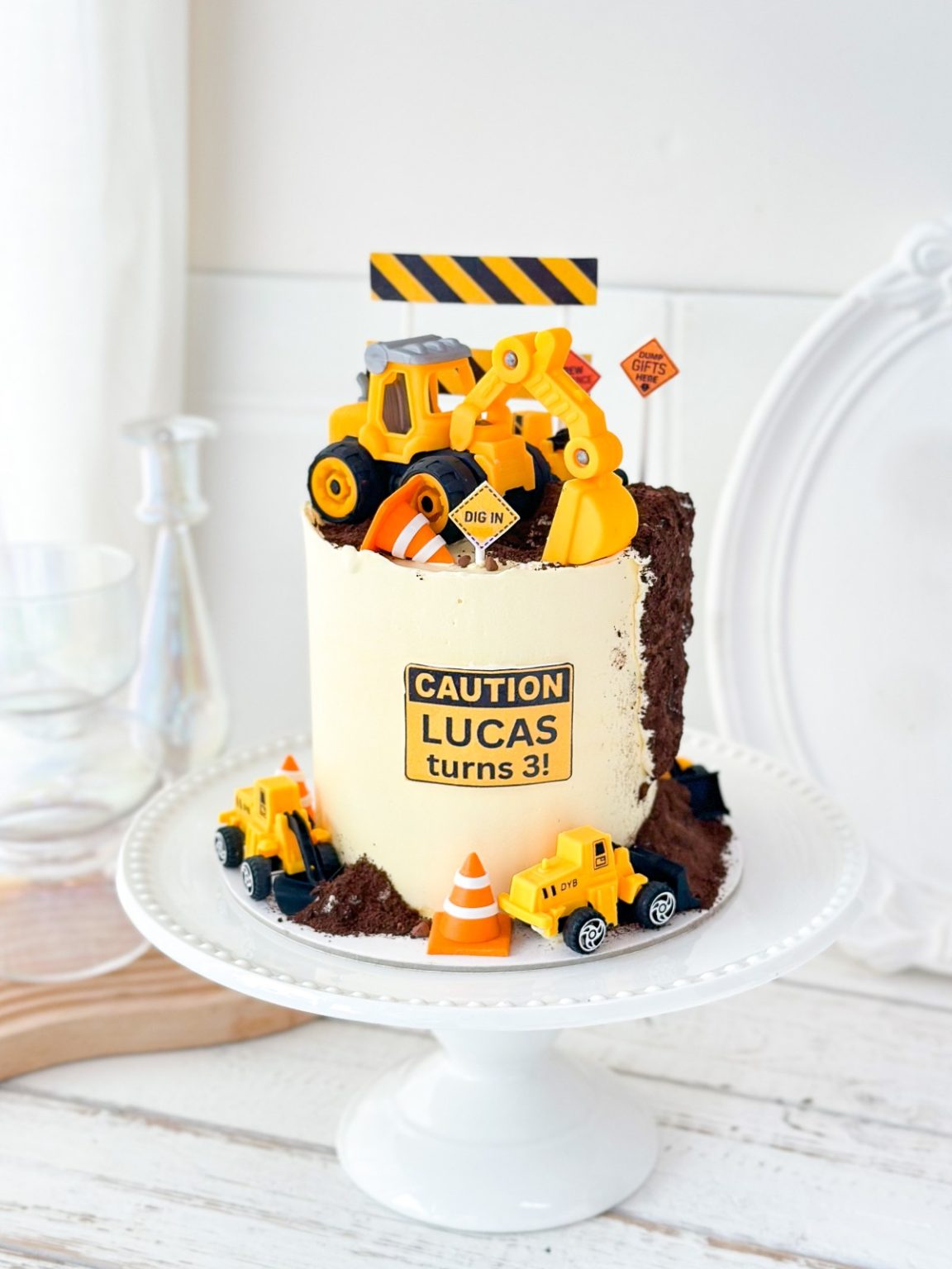 Lucas Excavator Construction Cake - Creme Maison Bakery