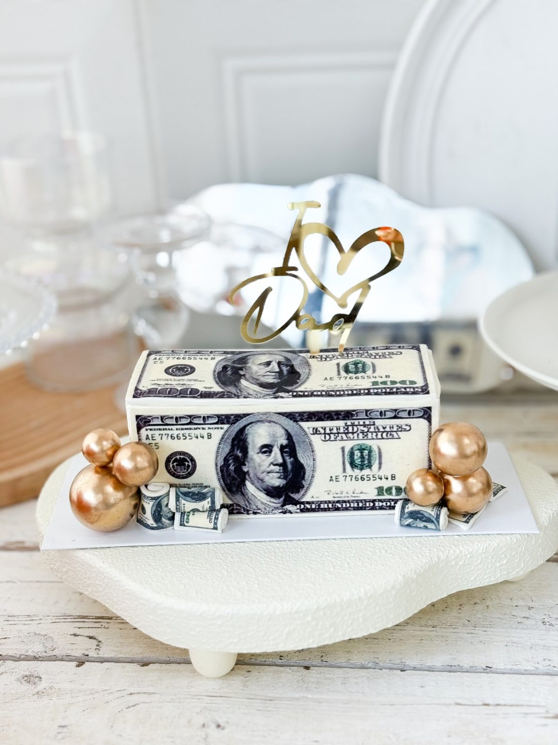 Stack of Cash Cake – Father’s Day Cake - Creme Maison Bakery