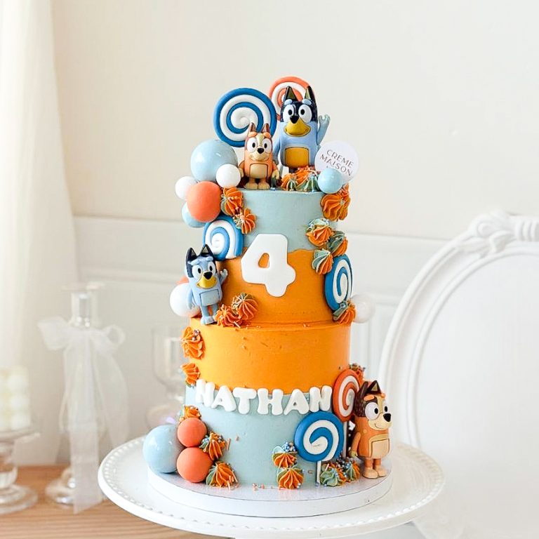 Bluey Toys & Candyland Cake - Creme Maison Bakery